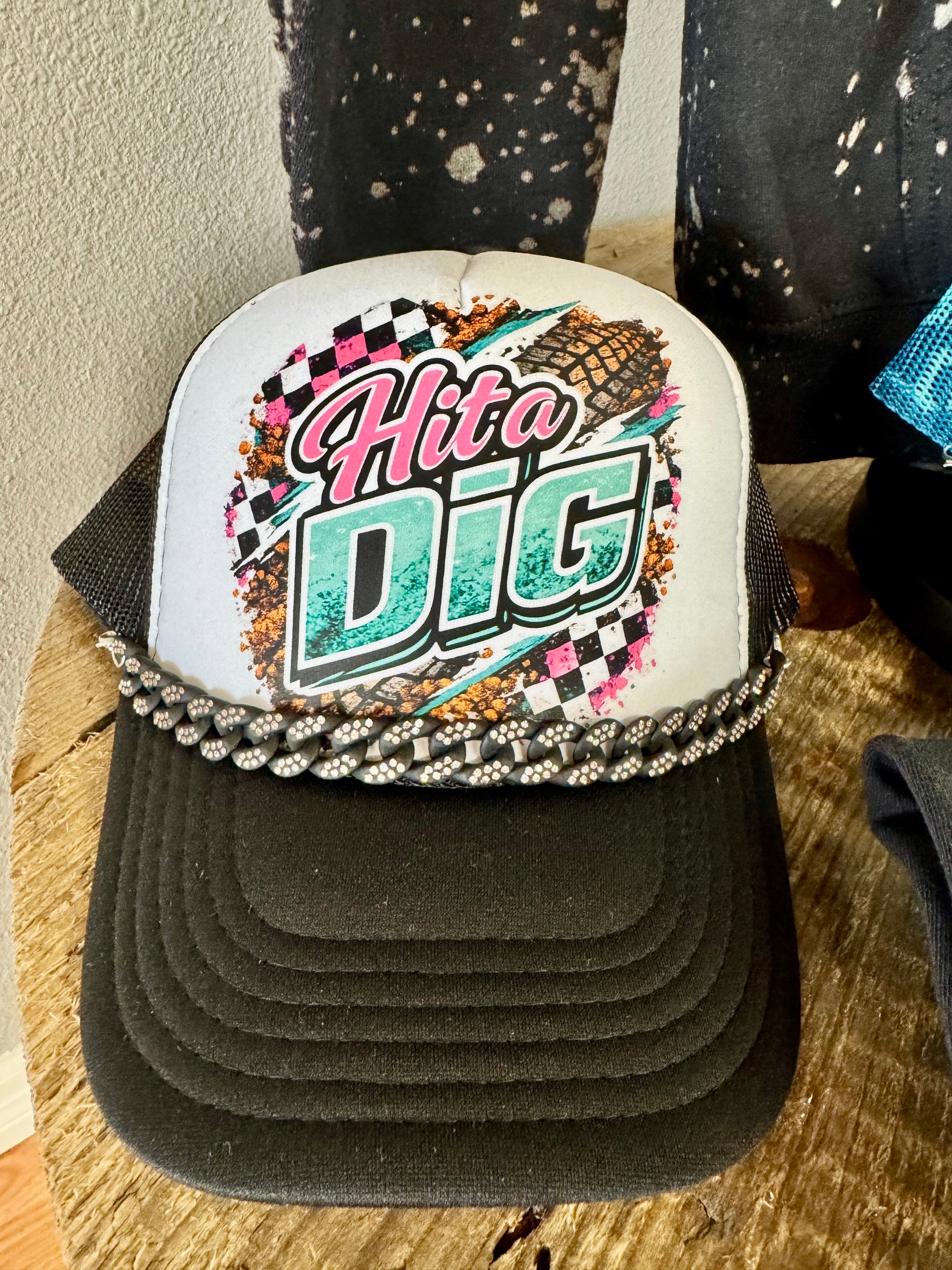 HIT A DIG TRUCKER HAT – The Branded Heifer Hat Co