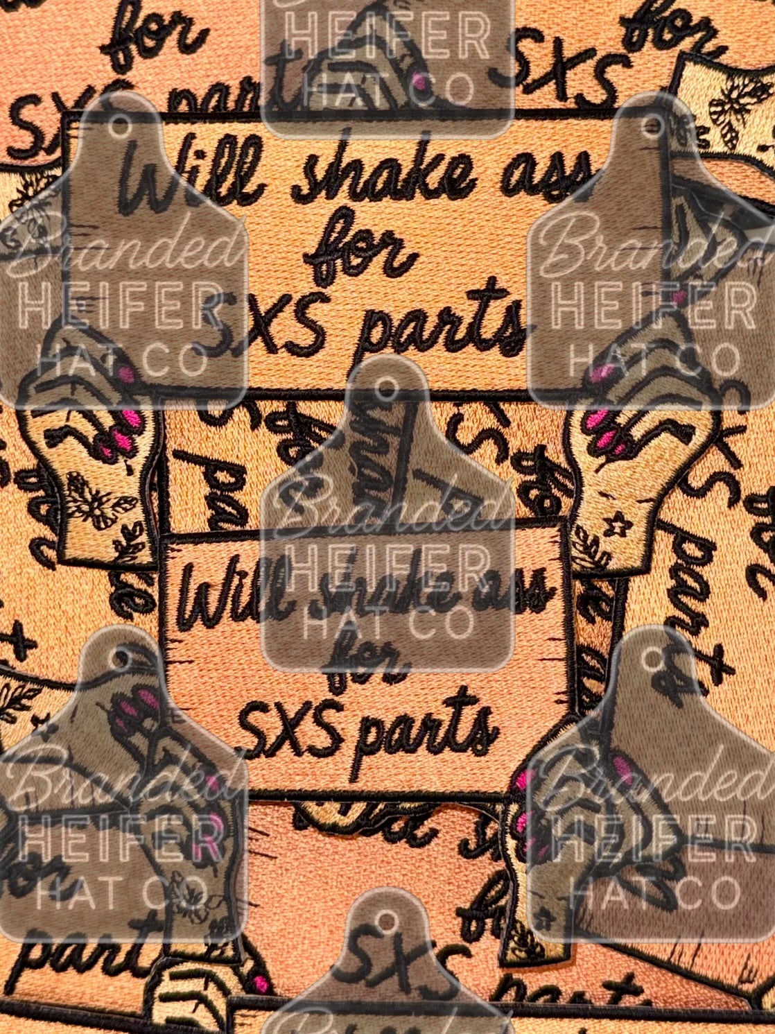WILL SHAKE ASS FOR SXS PARTS | EMBROIDERY PATCH – The Branded Heifer Hat Co